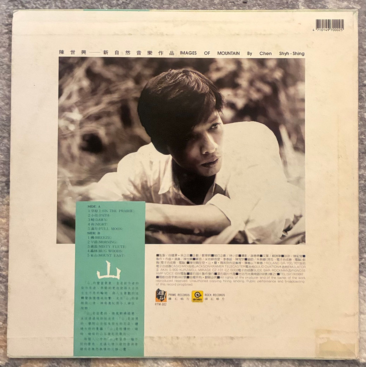 Chen Shyh-Shing = 陳世興 ‎– Mountain = 山 – Galapagos Records