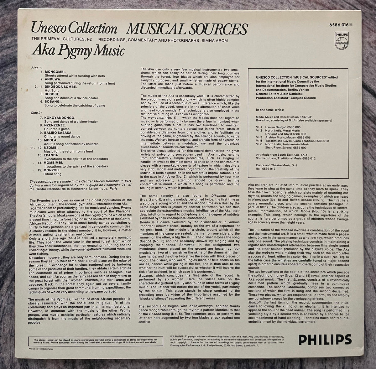 Aka – Aka Pygmy Music – Galapagos Records